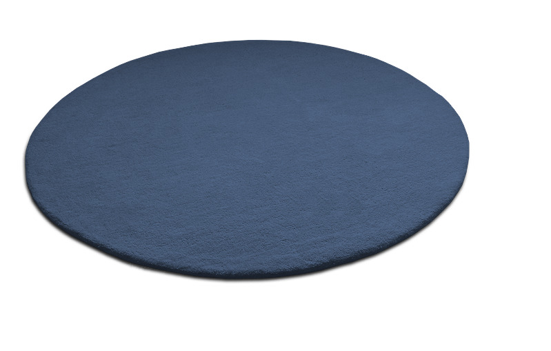 Plain Rug #1641603 | Blue | Round | Pure Wool Custom Rug | Rug Couture